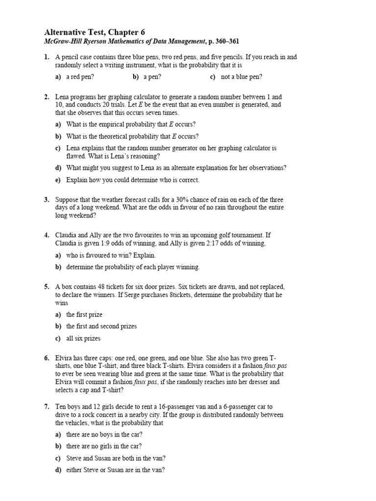 Review Extra Practice 2 | PDF | Odds | Probability