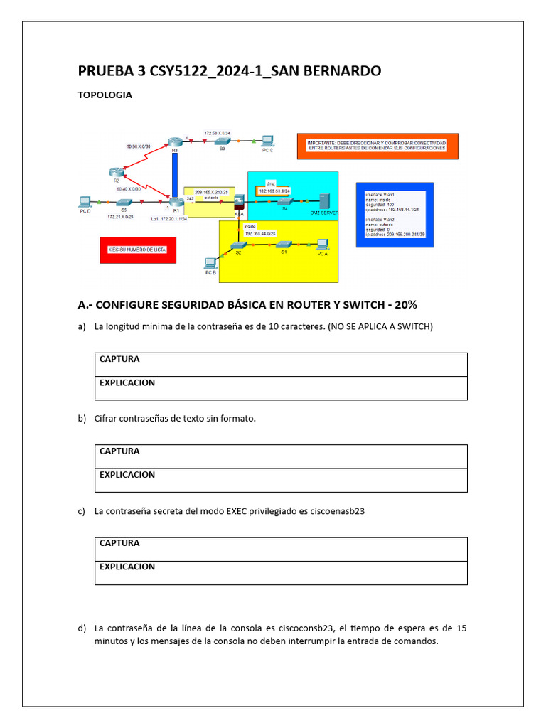 Prueba3 Csy5122 - 2024-1 - San Bernardo-1d | PDF | Dirección IP | Autenticación