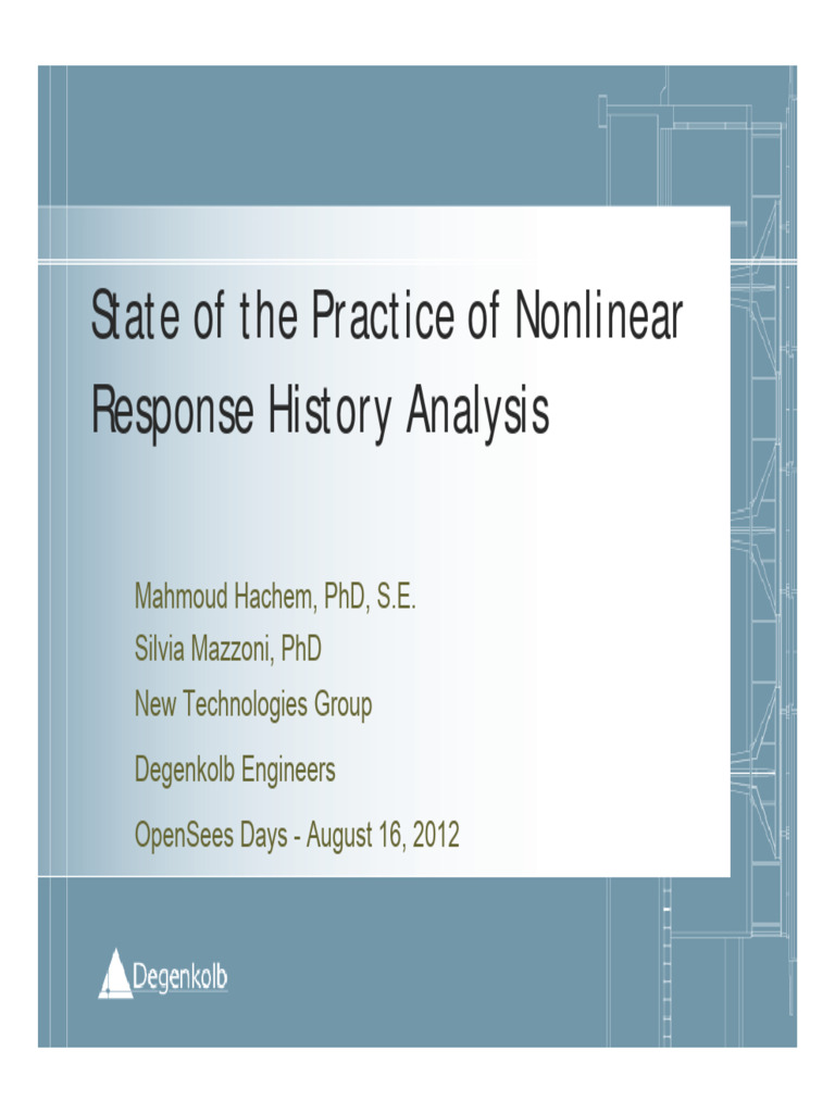 B7 NonlinearResponseHistoryAnalysisStateOfPractice | PDF | Elasticity ...