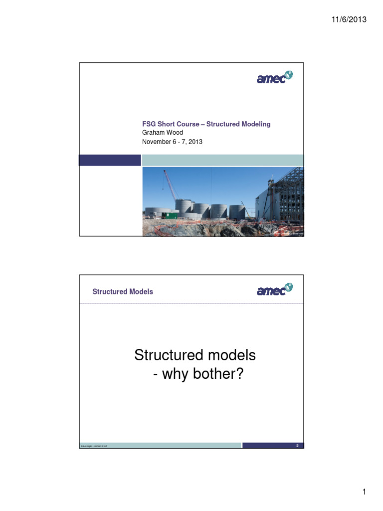 FSG Short Course 2013 - 02 Structured Modeling | PDF | Applied Mathematics