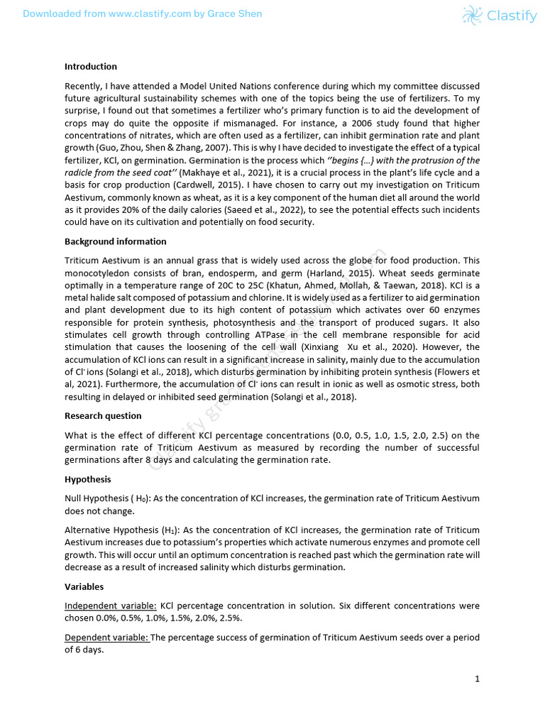 What Is The Effect of Different KCL Percentage Concentrations (0.0, 0.5 ...