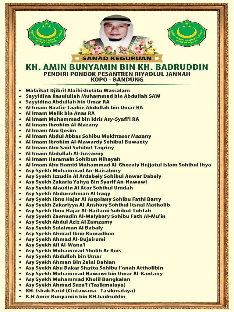 Kh. Amin Bunyamin Bin Kh. Badruddin | PDF