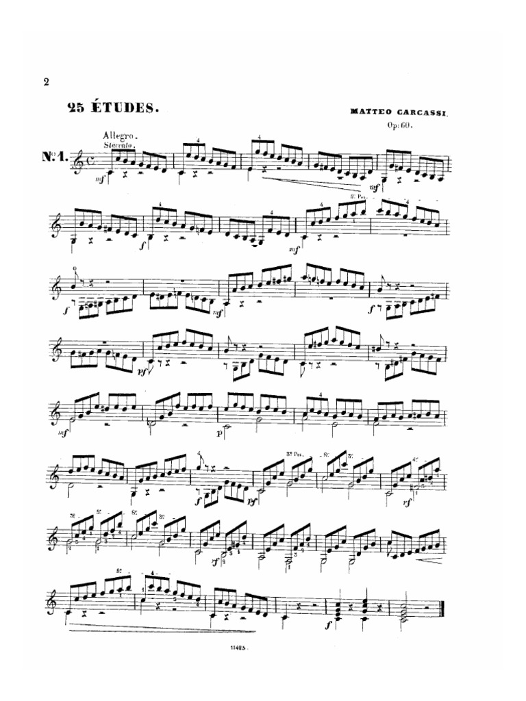 Carcassi Etude Op 60 No.1 | PDF