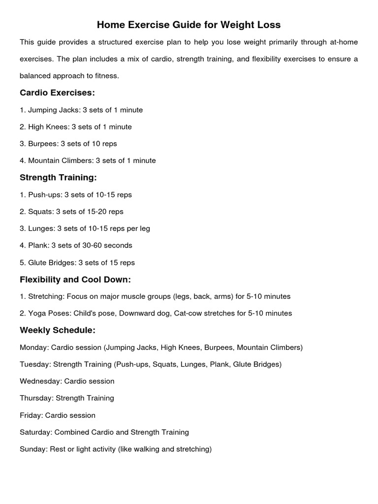 Home Exercise Guide | PDF