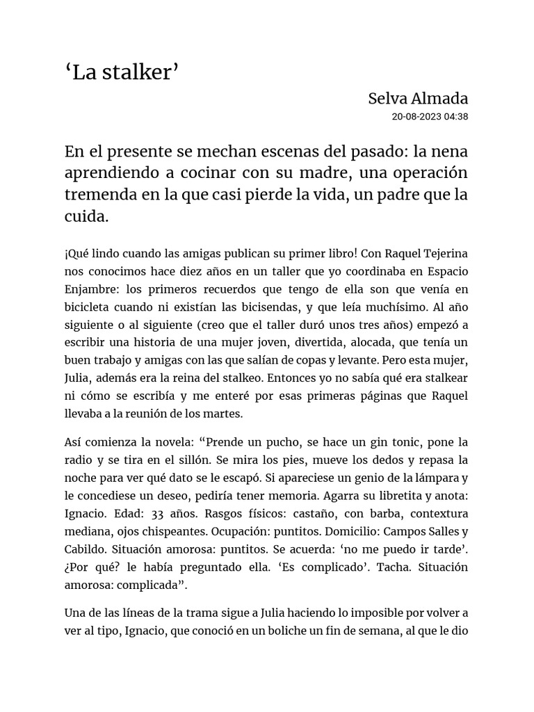 La Stalker' | PDF