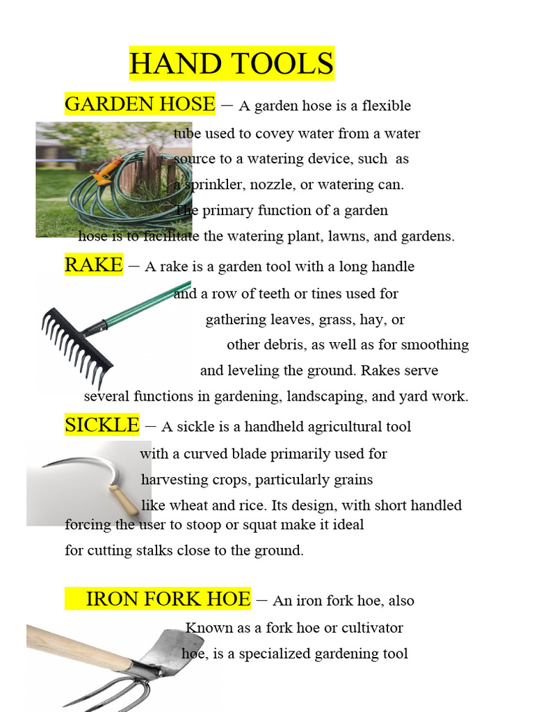 Hand Tools | PDF | Agriculture
