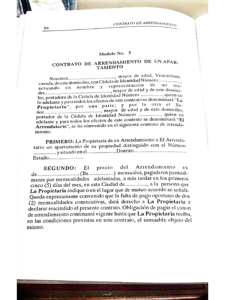 Contrato de Arrendamiento de Un Apartamento | PDF