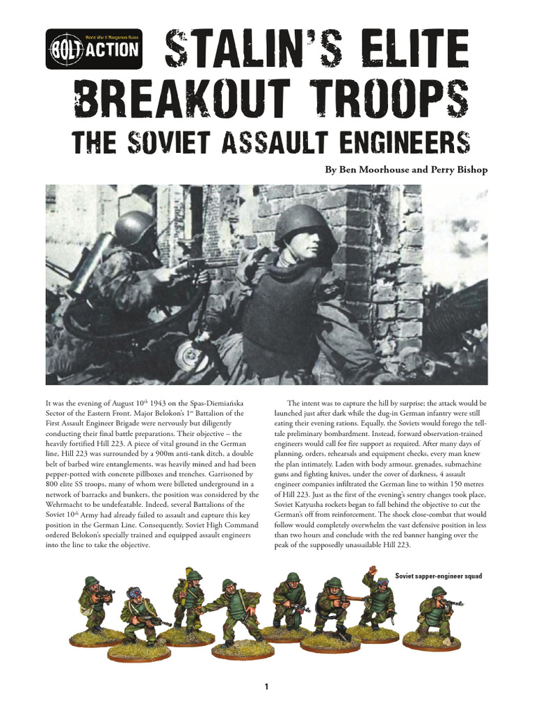 BA Soviet-Assault-Engineers 131121 | PDF | Platoon | Tanks
