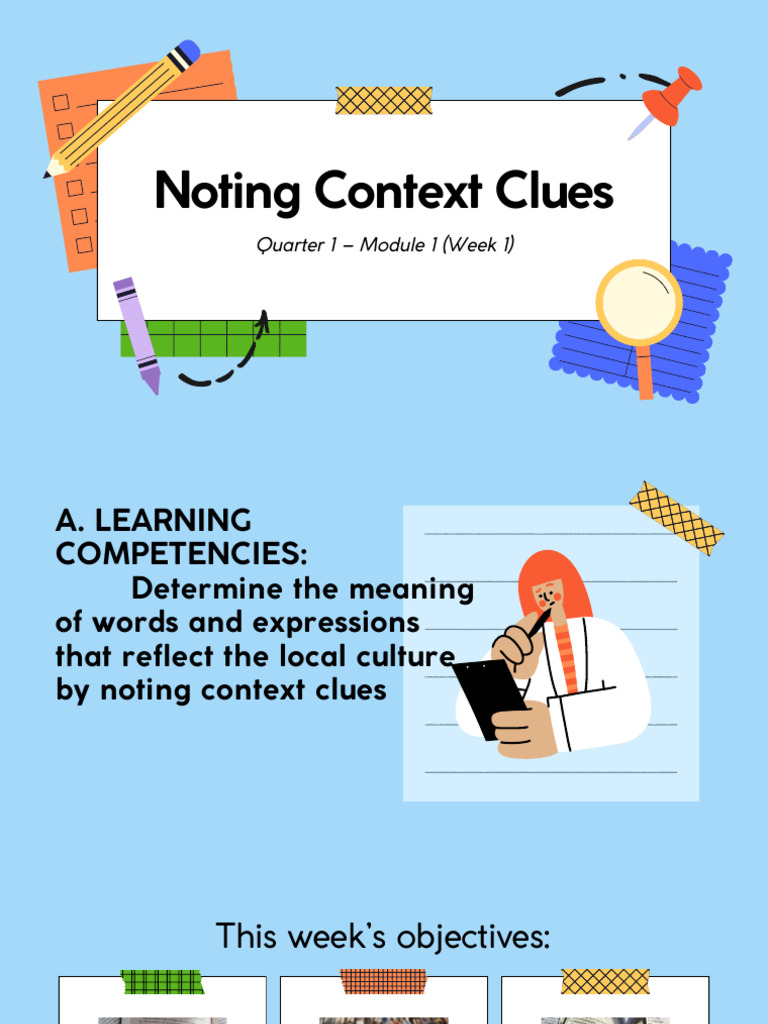 Different Types of Context Clues Education Presentation in Blue White ... Different Types of Context Clues Education Presentation in Blue White ...