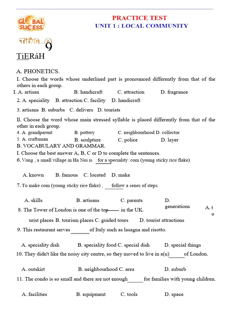 E9 UNIT 1 Bài tập bổ trợ | PDF | Time Management | Professional Skills