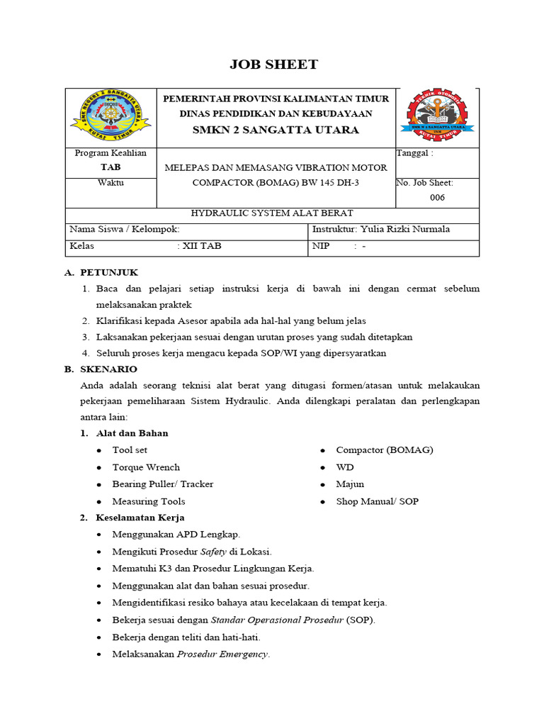 Jobsheet Vibration Motor | PDF