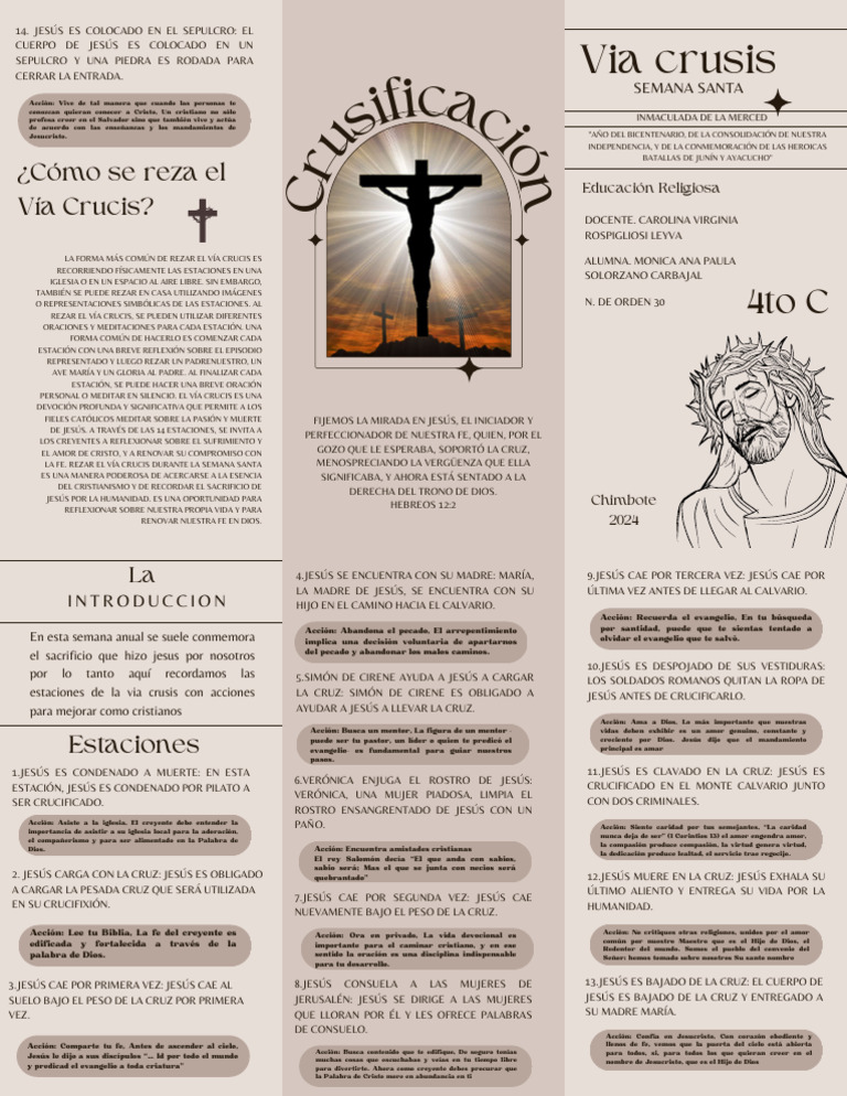 Folleto Via Crucis | PDF | Estaciones de la Cruz | Jesús