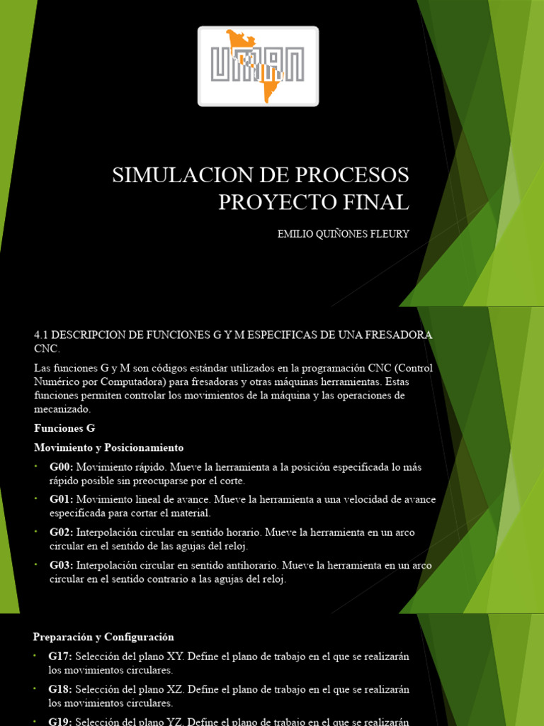 Simulacion de Procesos Final | PDF | Control numerico | Perforar