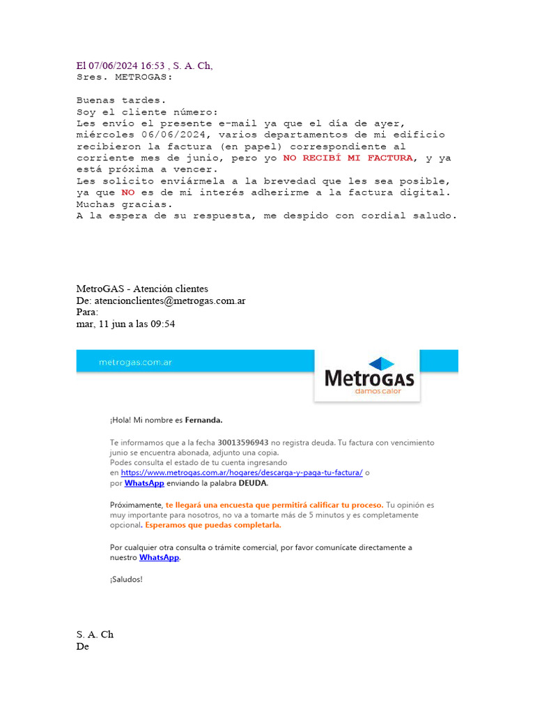 Metro Gas | PDF