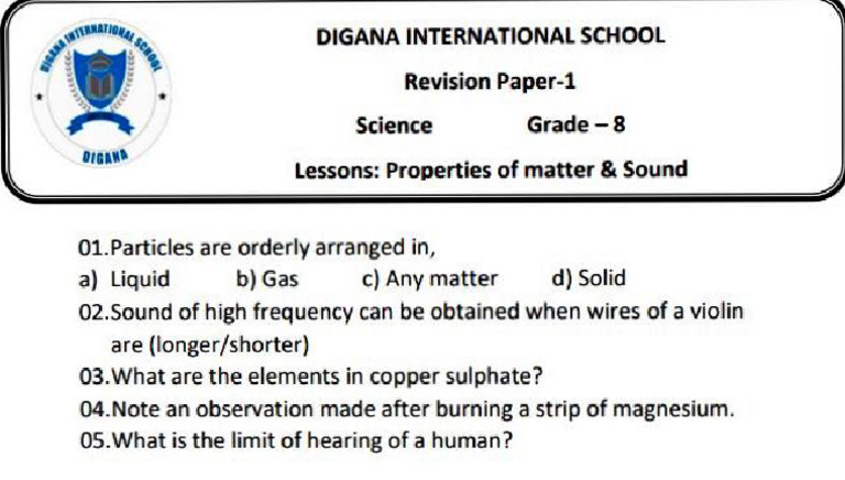 Science GR 8 | PDF