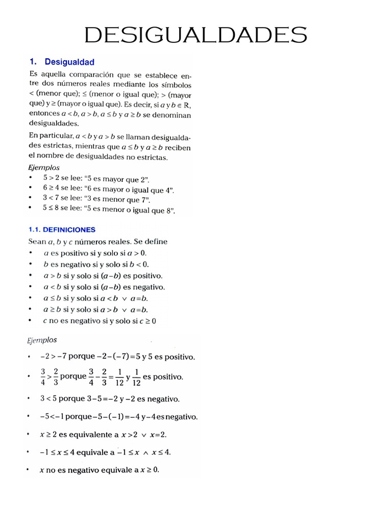 Desigualdades | PDF