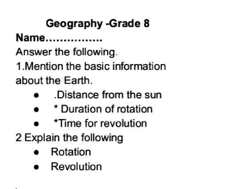 Grade 8 Geography | PDF