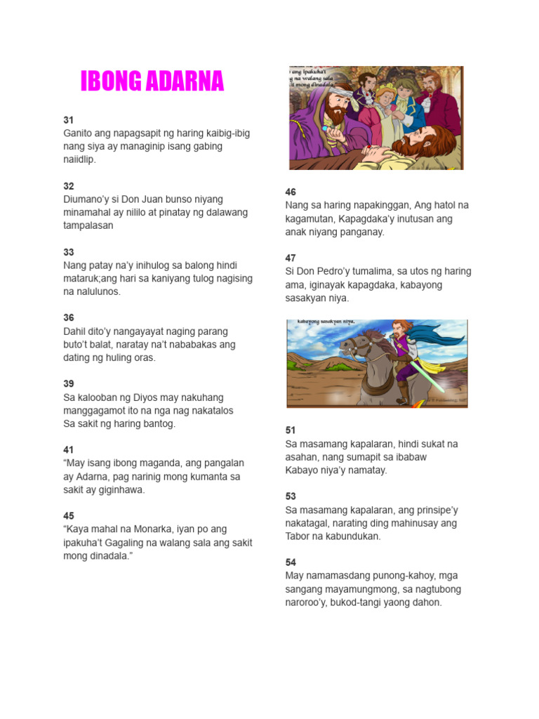 Babasahin - IBONG ADARNA | PDF