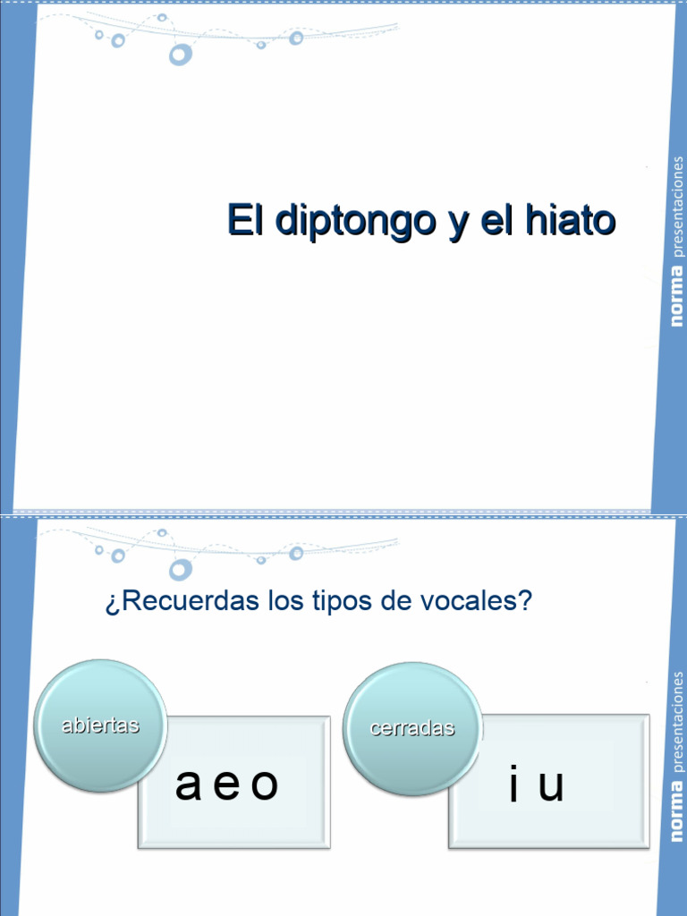 Diptongo y Hiato: Definición y Ejemplos | PDF