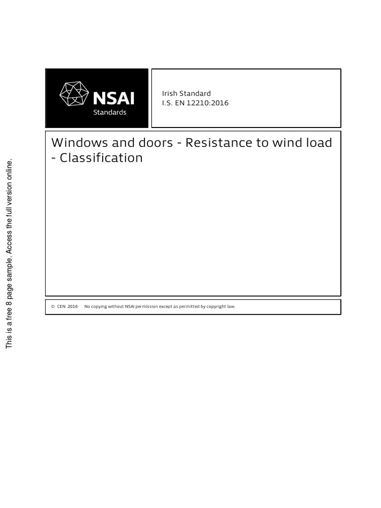 Windows Wind Resistance | PDF