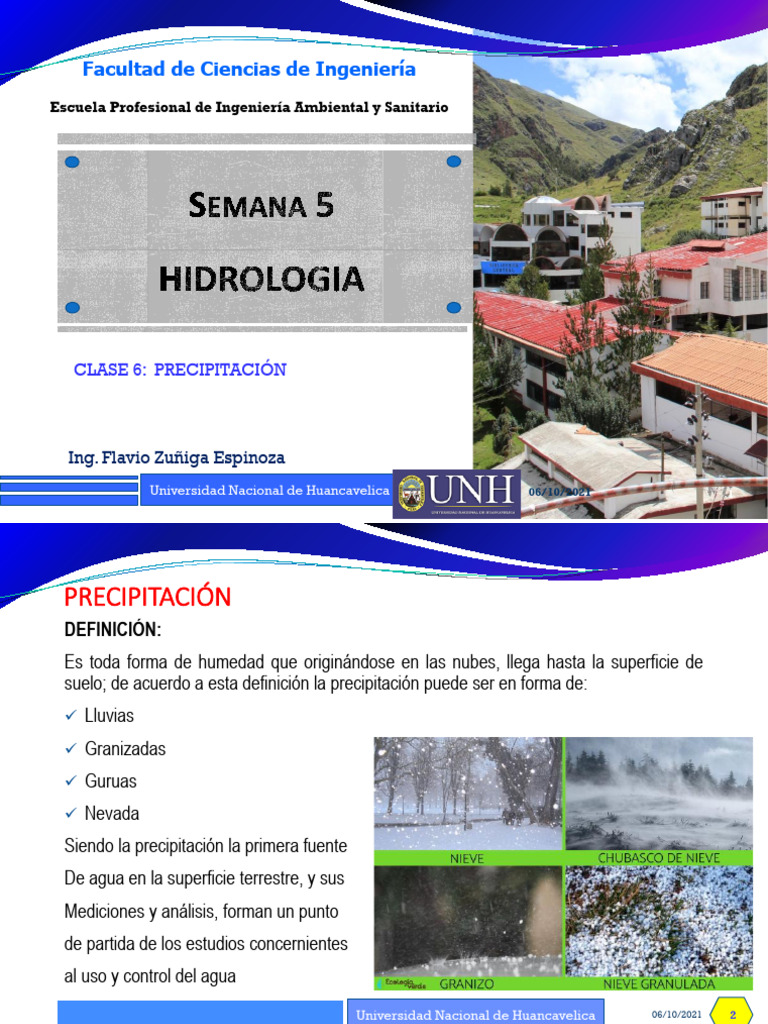 CLASE #6 - Hidrologia | PDF | Precipitación | Ciencias atmosféricas