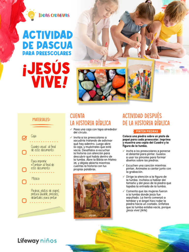 ¡JESÚS VIVE! - ACTIVIDAD DE PASCUA (Ideas Creativas) | PDF