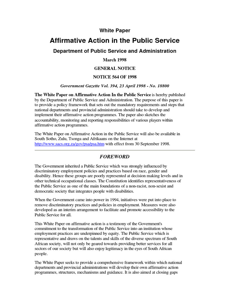 Affirmative | PDF | Affirmative Action | Disability