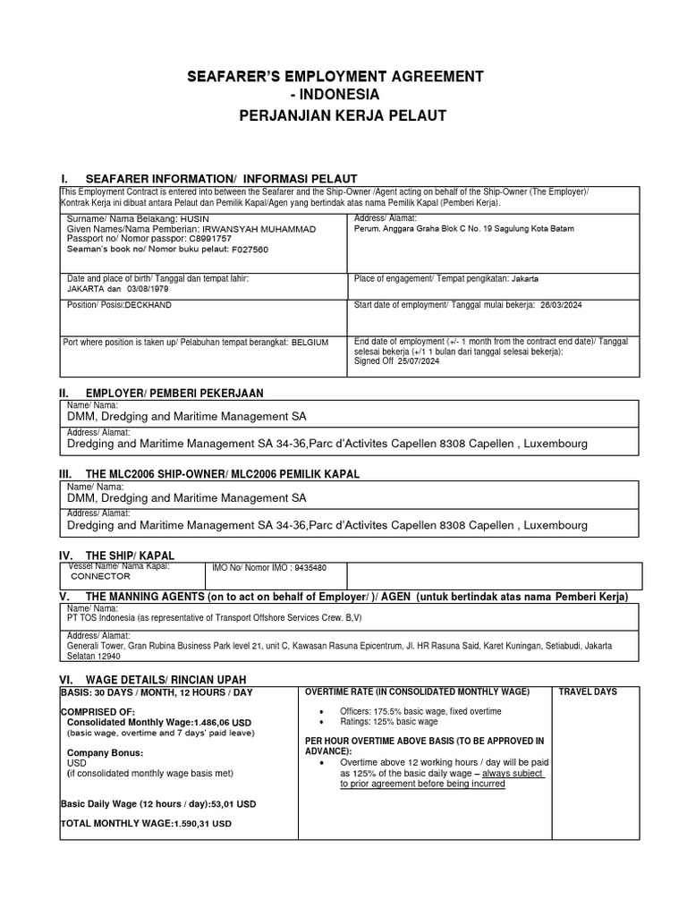 TOS - KPI Employment Contract - Irwansyah Muhammad Husin - Connector ...