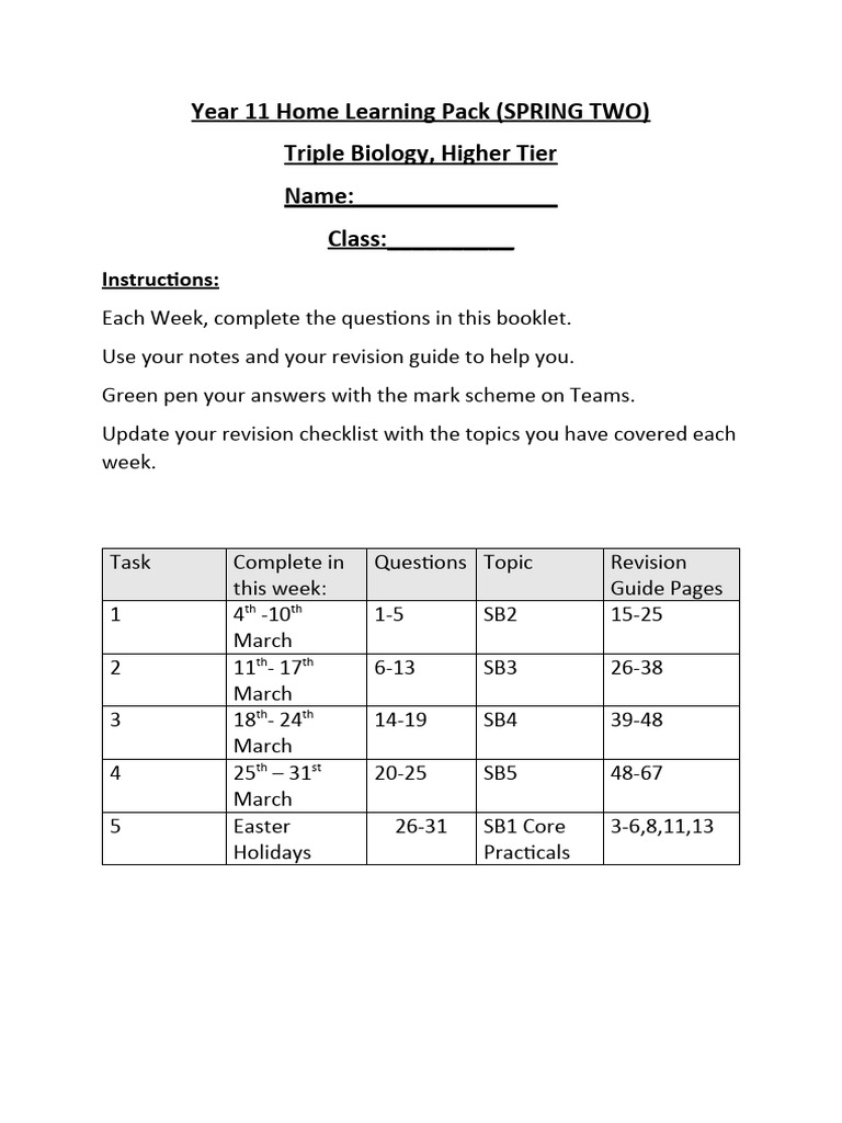 Edexcel Triple Biology, GCSE 1-9 | PDF | Genotype | Zygosity