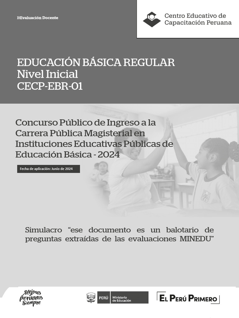 Simulacro Evaluación Docente 2024 | PDF