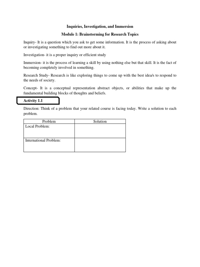 Inquiries-Investigation-and-Immersion SLK1 - N. Pascual | PDF | Thought ...