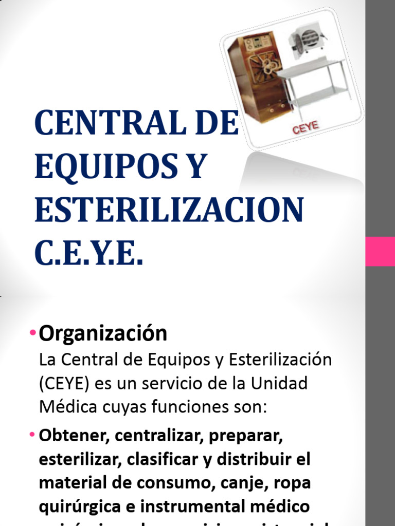 CEYE | PDF | Esterilización (Microbiología) | Microorganismo