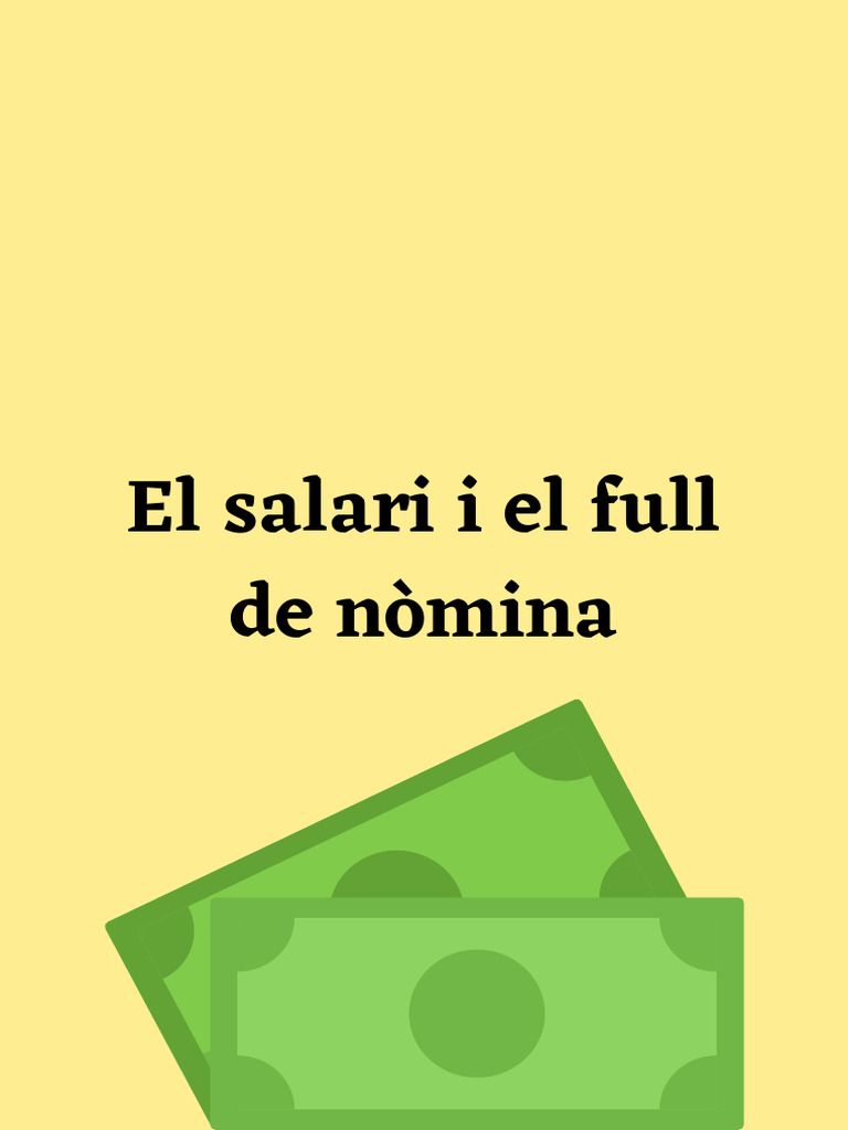 El Salari I El Fulla de Nòmina | PDF