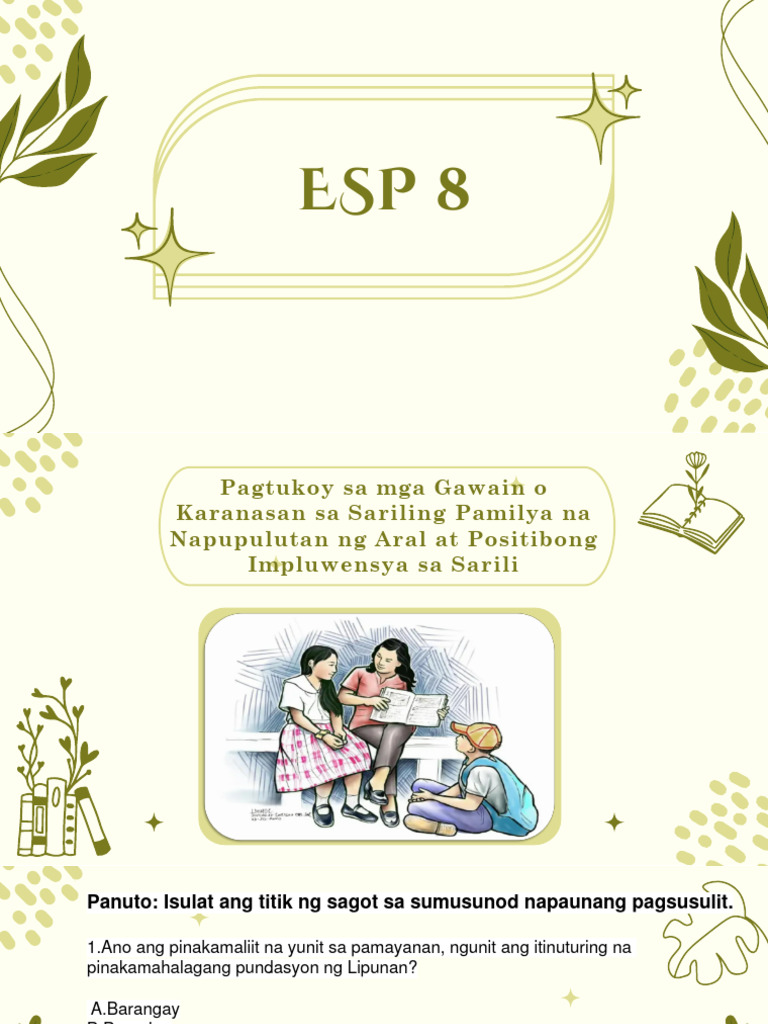 Q1 Lesson Esp G-8 | PDF