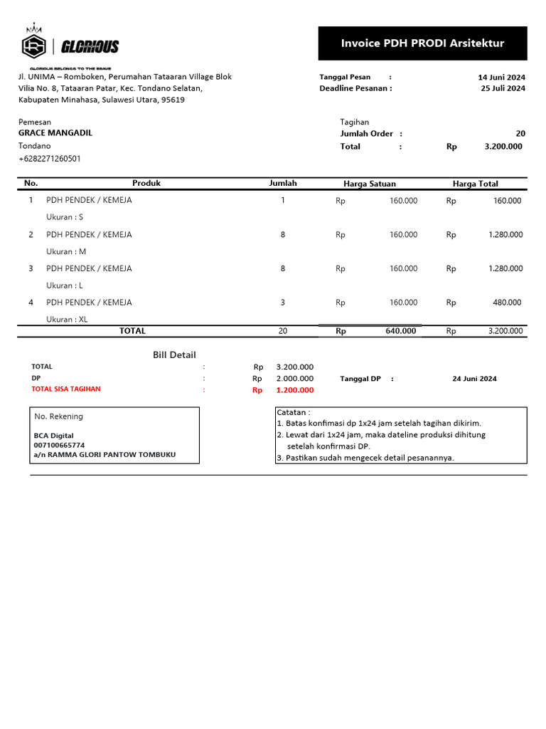 Invoice Arsitektur | PDF
