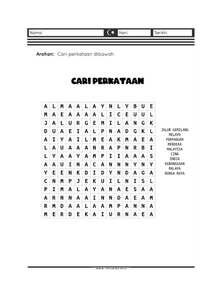 Teka Silang Kata Merdeka 2024 | PDF