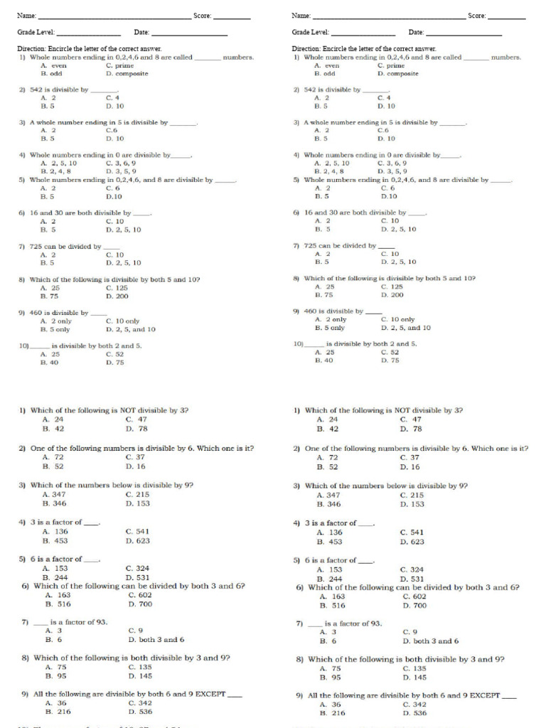 Summative Test Math 5 Week 1-2 | PDF