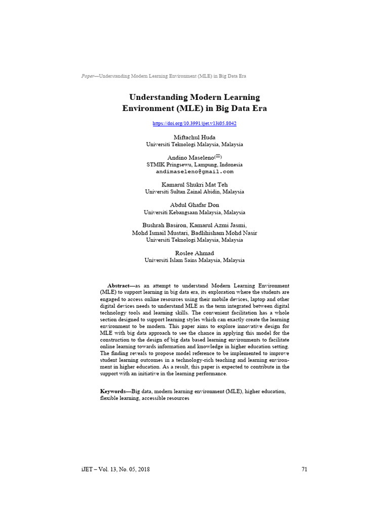 Modern Learning in Big Data Era | PDF | Educational Technology | Learning