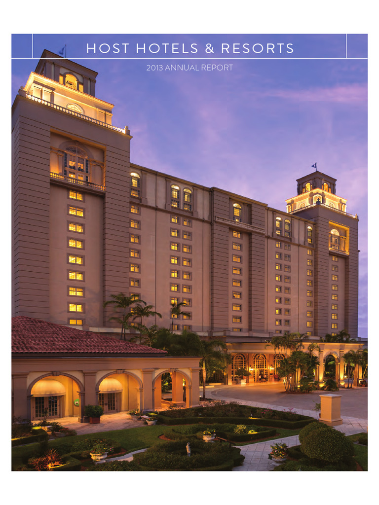 Host Hotels 2013 Annual Report Highlights | PDF | Private Sector ...