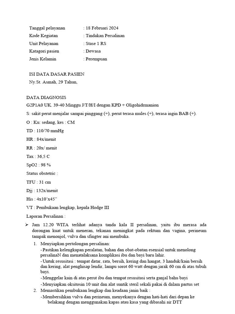Partus Normal | PDF | Kesehatan Holistik