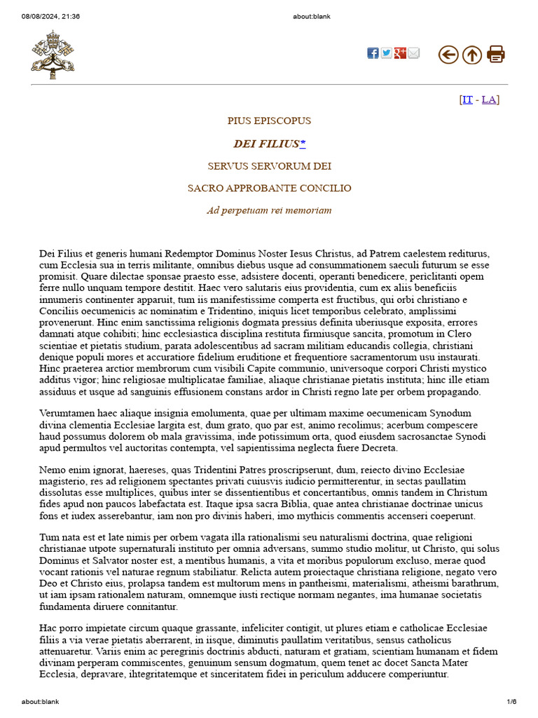 Dei Filius | PDF