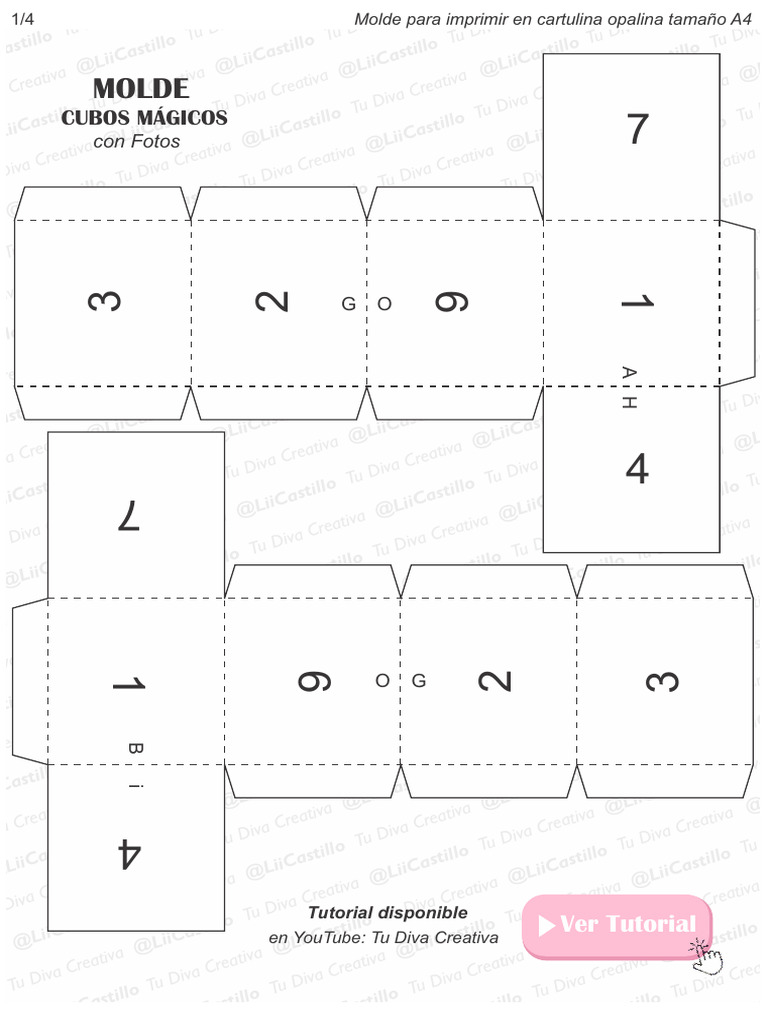 Molde de cubo para imprimir PDF | PDF