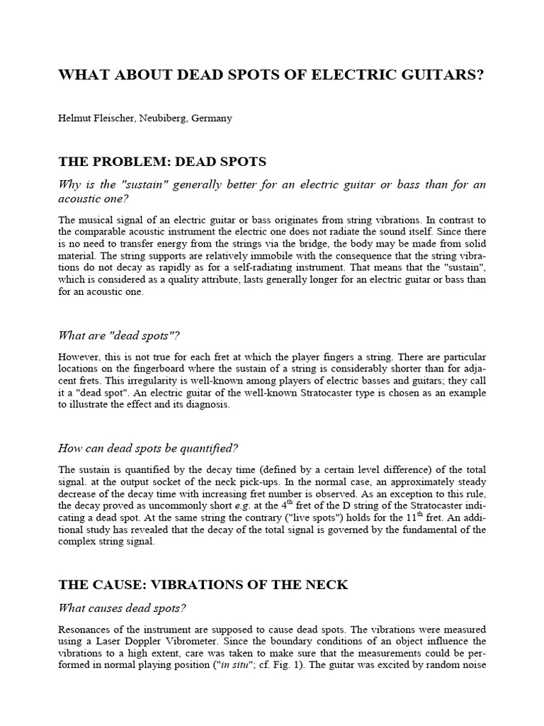 Dead Spots Strat English | PDF | String Instruments | Guitars