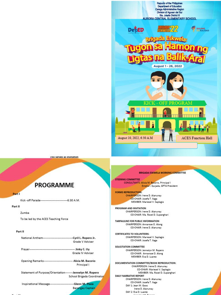 AURORA-Brigada-Program | PDF | Philippines