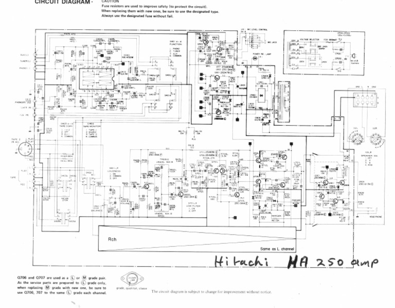 Hitachi Ha-250 Schematic | PDF