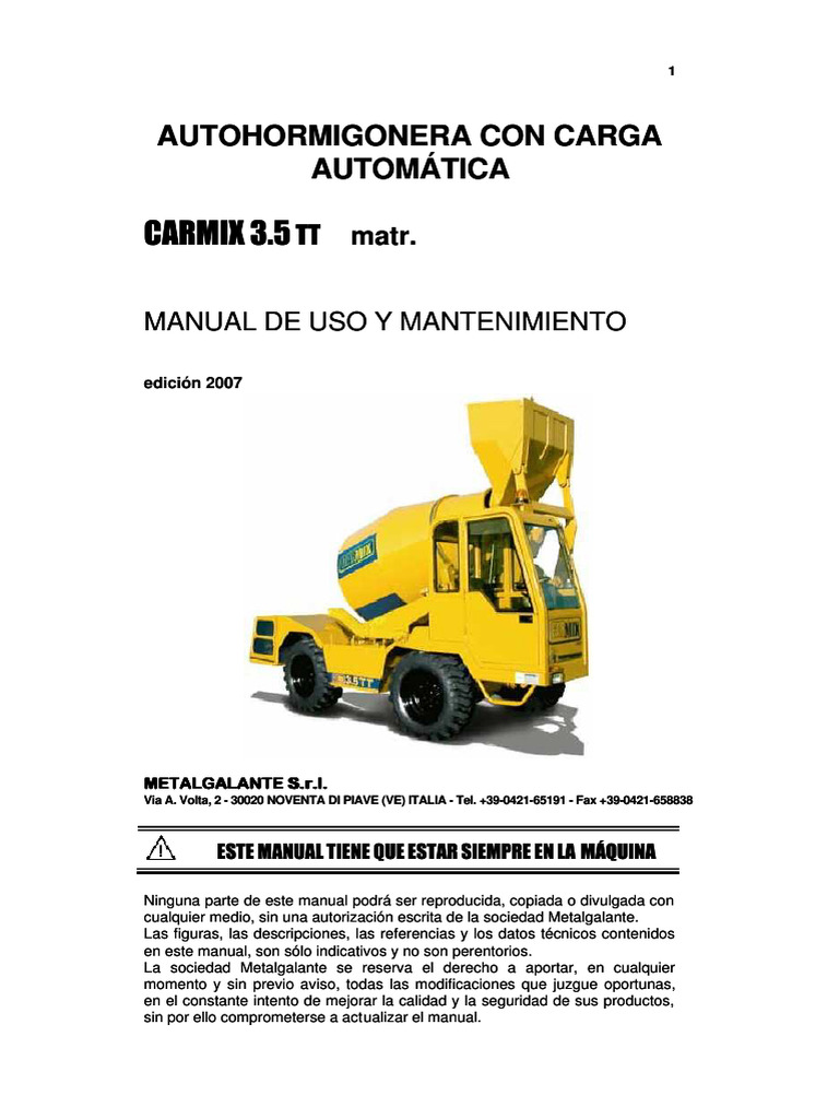 Carmix 35 TT | PDF | Líquidos | Agua