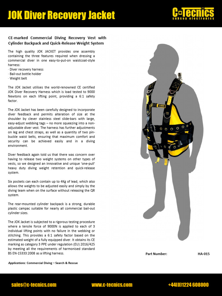 CE-Marked Diver Recovery Jacket | PDF | Underwater Diving ...