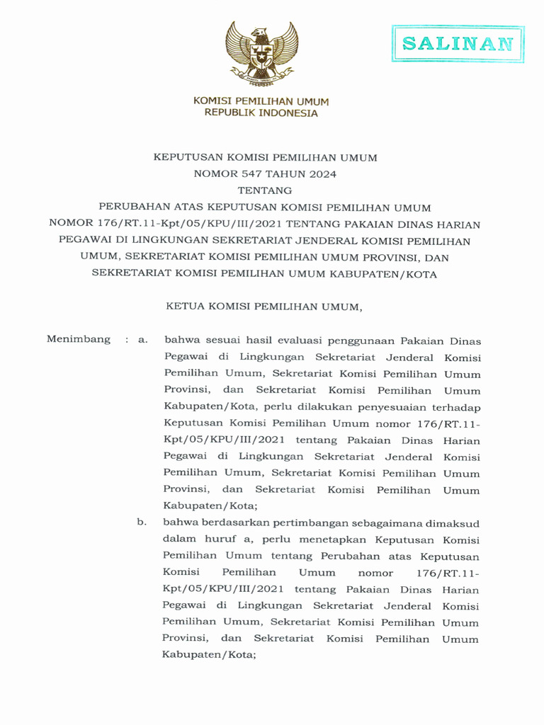 Salinan KPT 547 Perubahan PDH-stamp | PDF