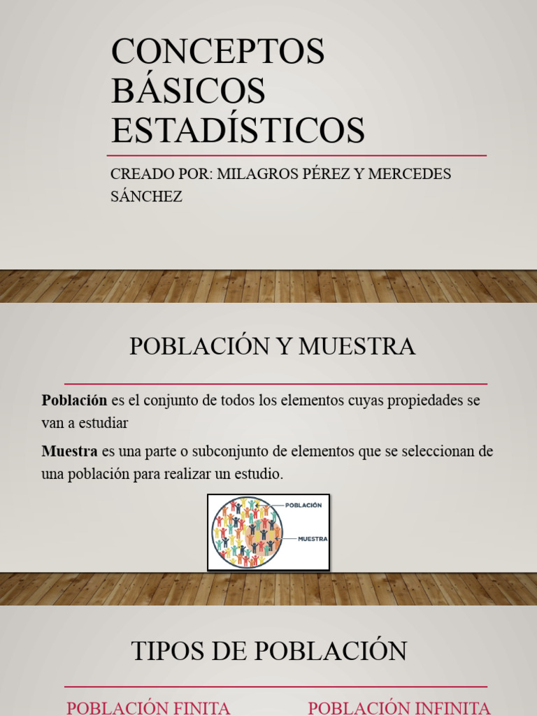 Conceptos Básicos Estadísticos | PDF | Nivel de medida | Muestreo (Estadísticas)
