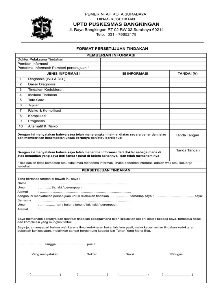 Form Persetujuan | PDF